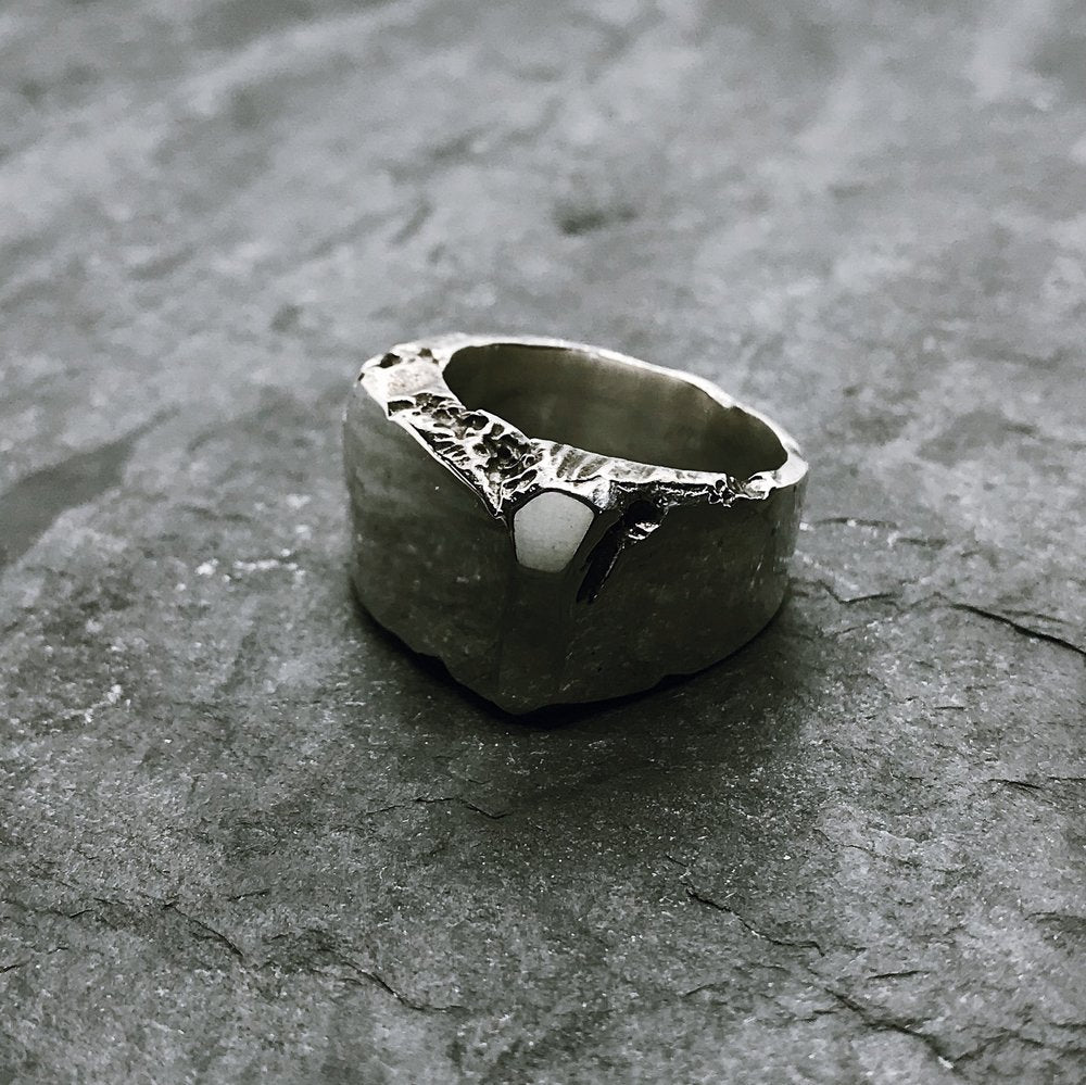 Block Chip Signet in Polished Silver – William Painter